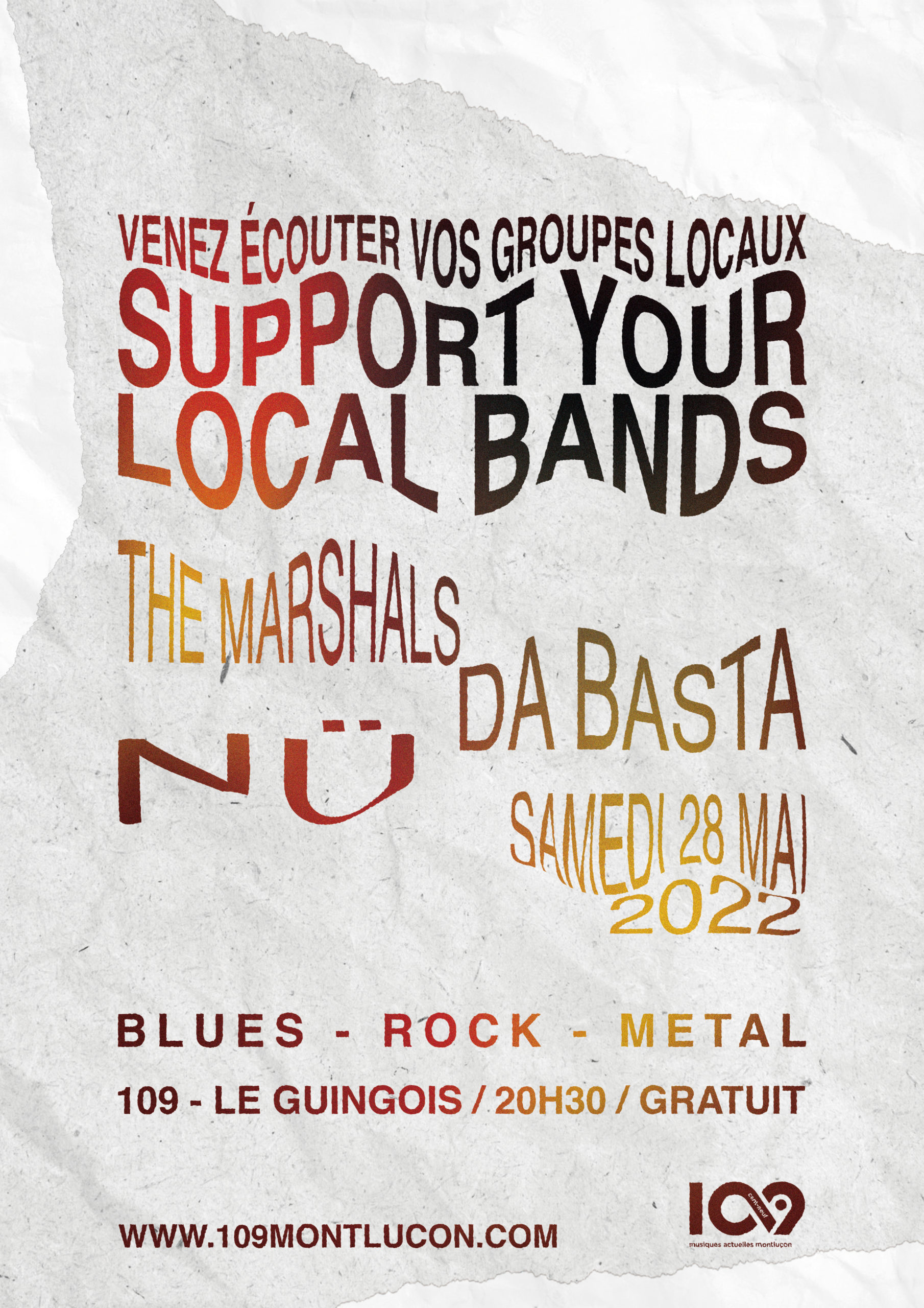 Support your Local Bands #1 - 109 Montluçon, scène de musiques actuelles